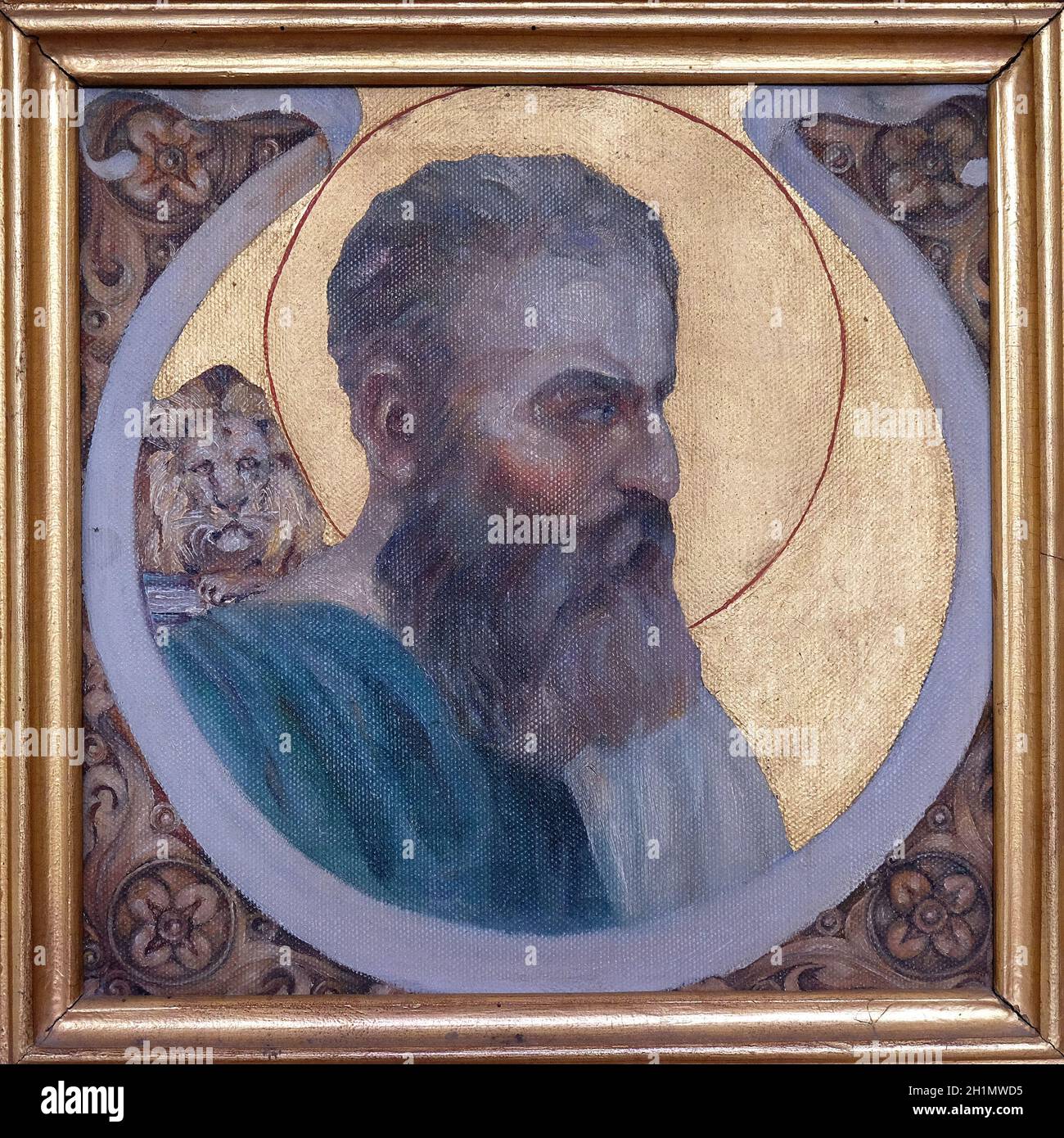 Saint Mark the Evangelist, Parish church of the Holy Trinity in Krasic, Croatia Stock Photo - Alamy