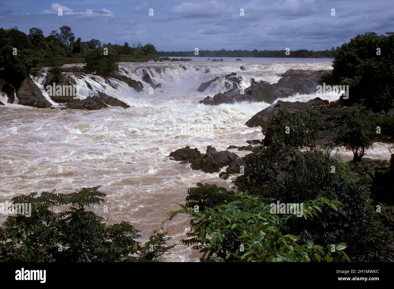 The Waterfalls of Khon Phapheng of the Mekong River at the Village of ...