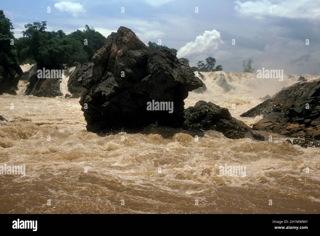 The Waterfalls of Khon Phapheng of the Mekong River at the Village of ...