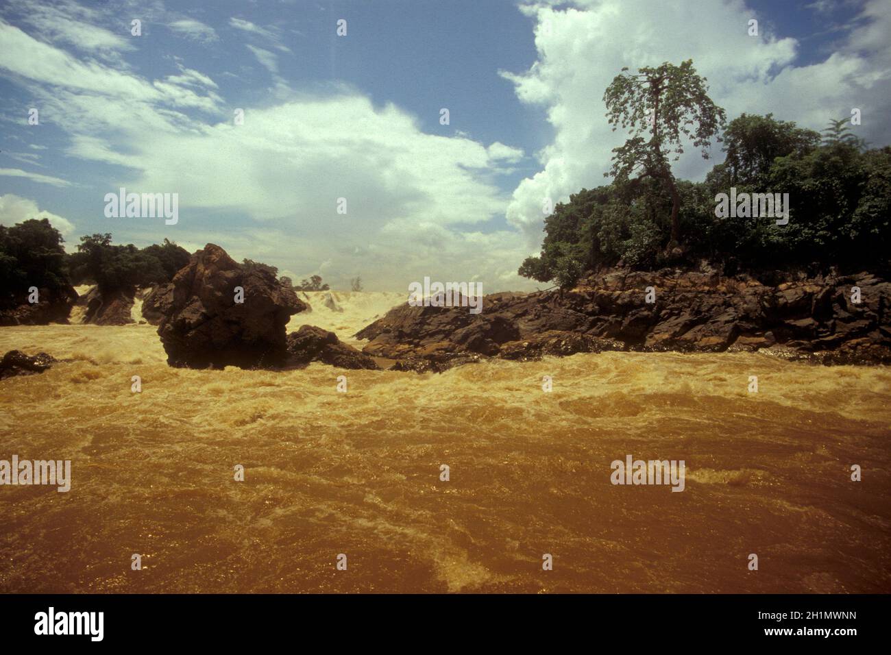 The Waterfalls of Khon Phapheng of the Mekong River at the Village of ...