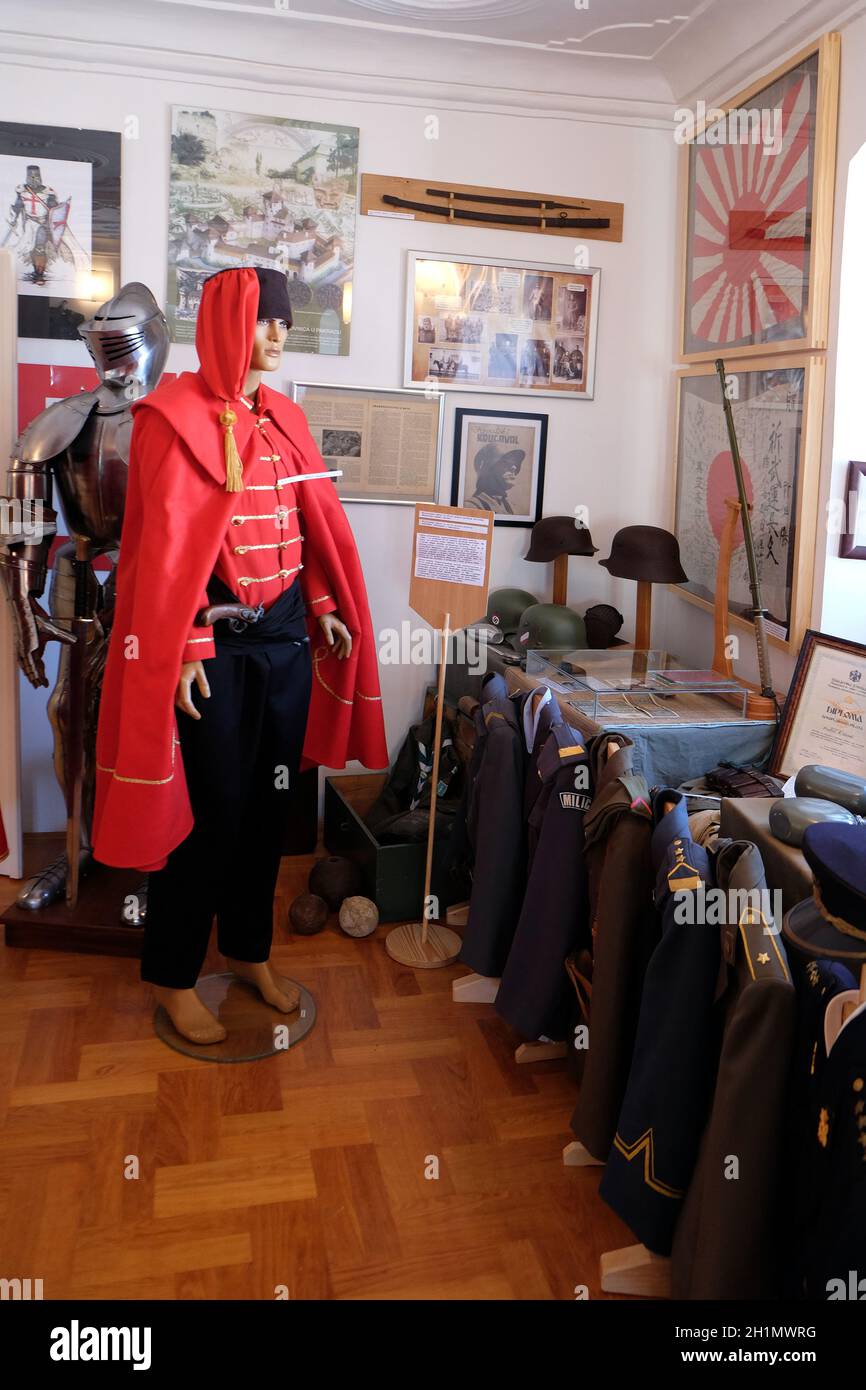 The collection of weapons and equipment used during the war for ...