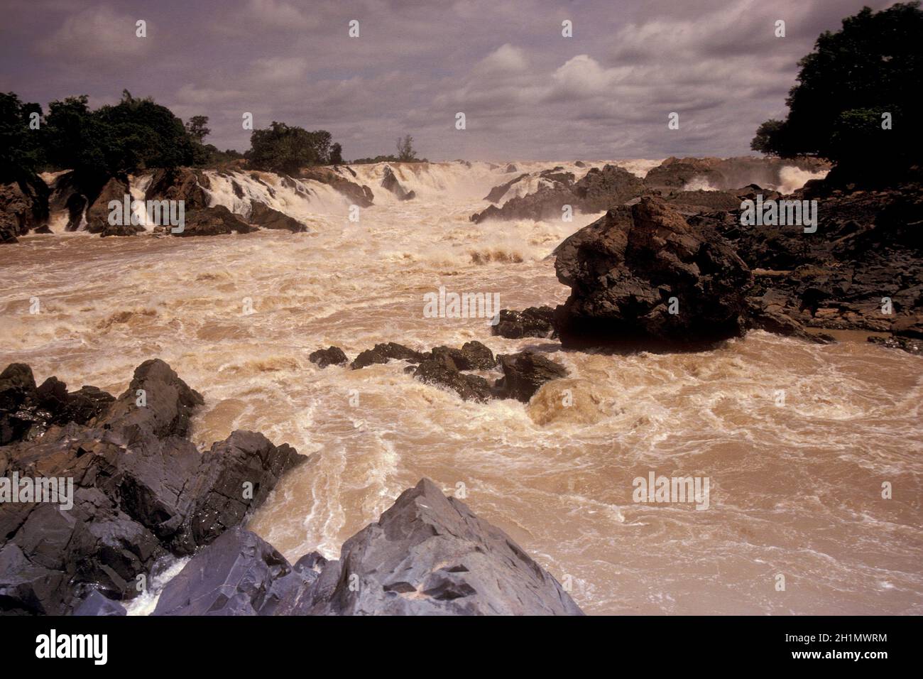 The Waterfalls of Khon Phapheng of the Mekong River at the Village of ...