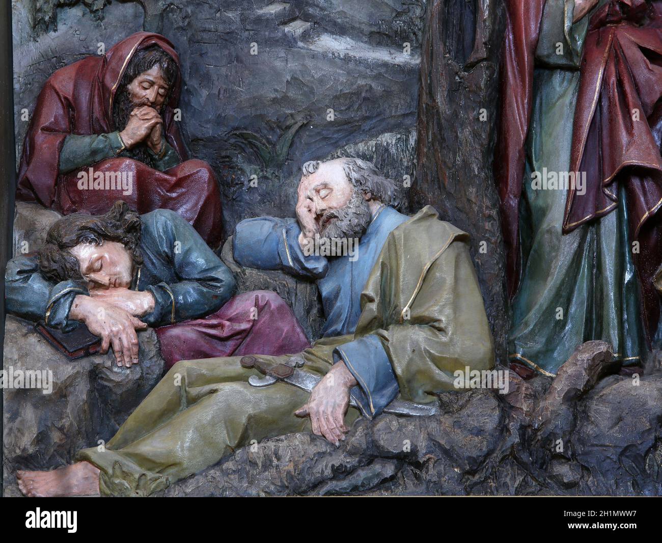 Jesus disciples sleeping hi-res stock photography and images - Alamy