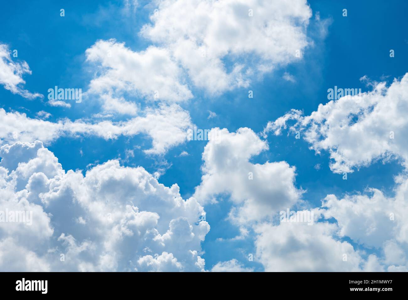 beautiful blue sky with white clouds in the noon time horizontal ...