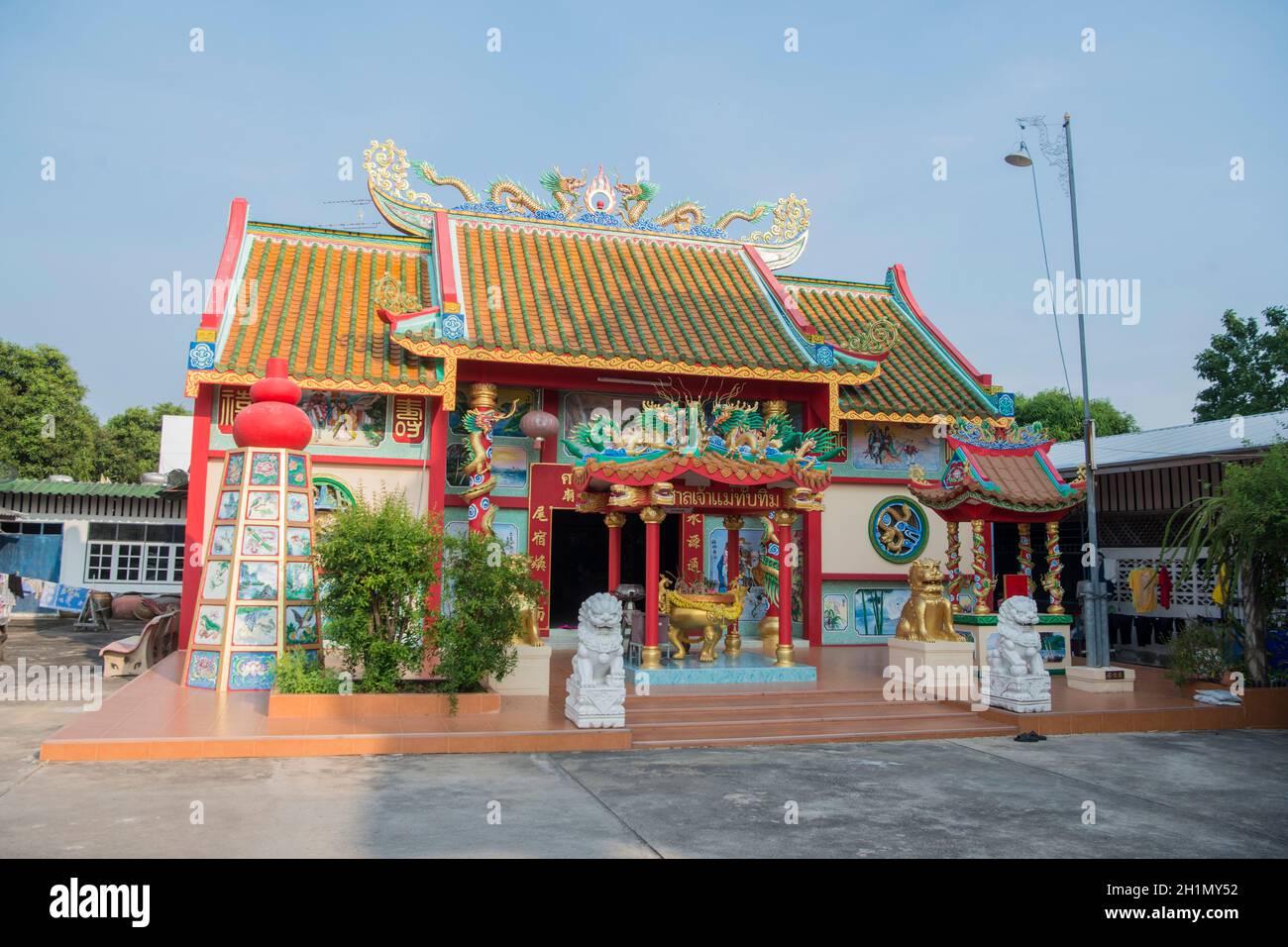 a chinese Temple in the city of Phetchaburi or Phetburi in the province ...