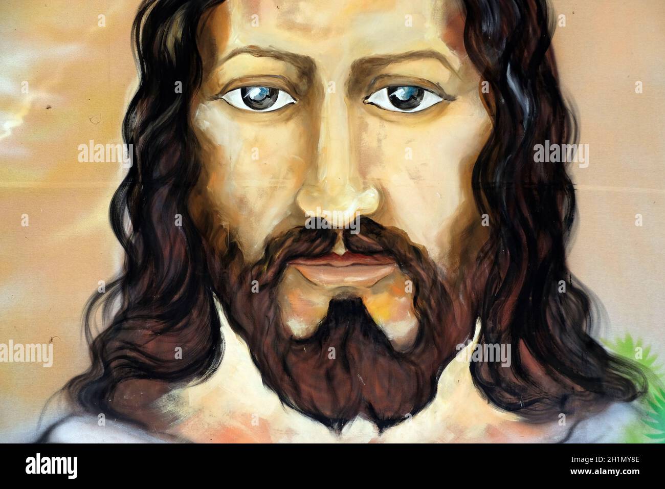 Jesus Christ, painting in the Basilica Bom Jesus, Old Goa, Velha Goa ...