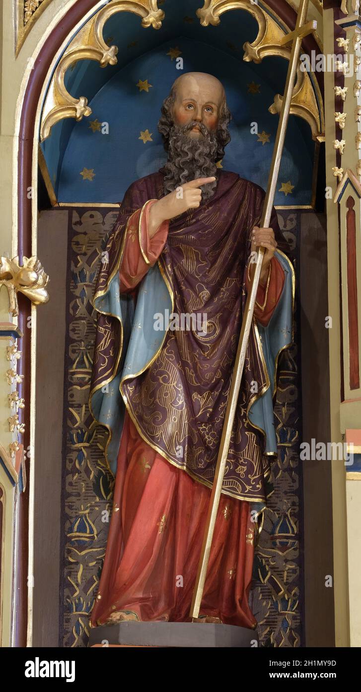 Saint Philip statue on the main altar in the church of Saint Matthew in ...