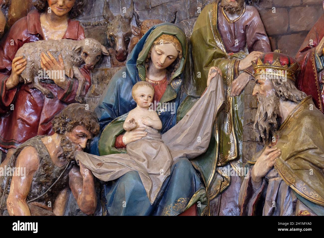 Nativity Scene, altarpiece in the church of Saint Matthew in Stitar ...