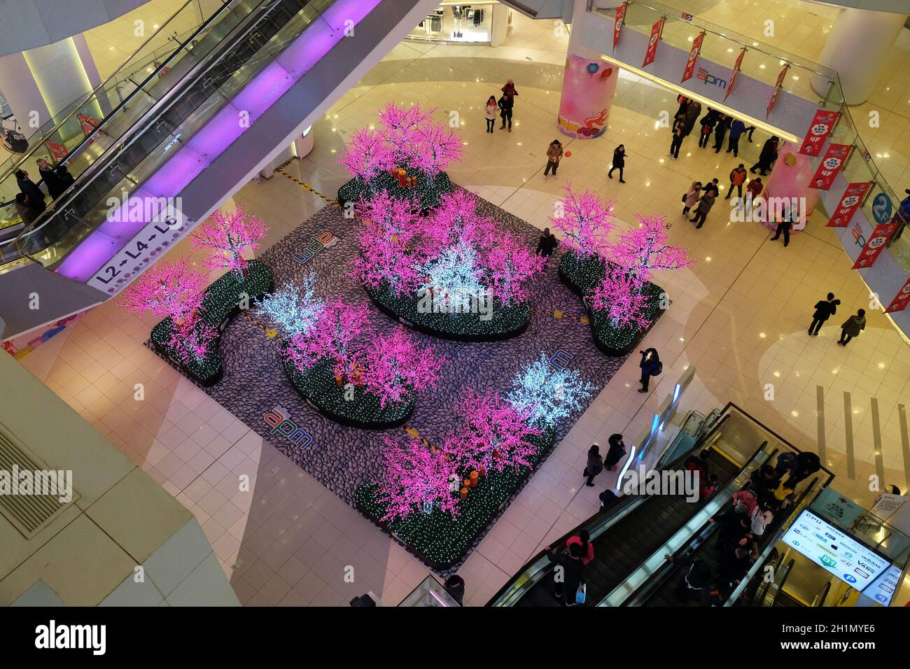 The Chinese new Year of Monkey set up in shopping mall at downtown in ...