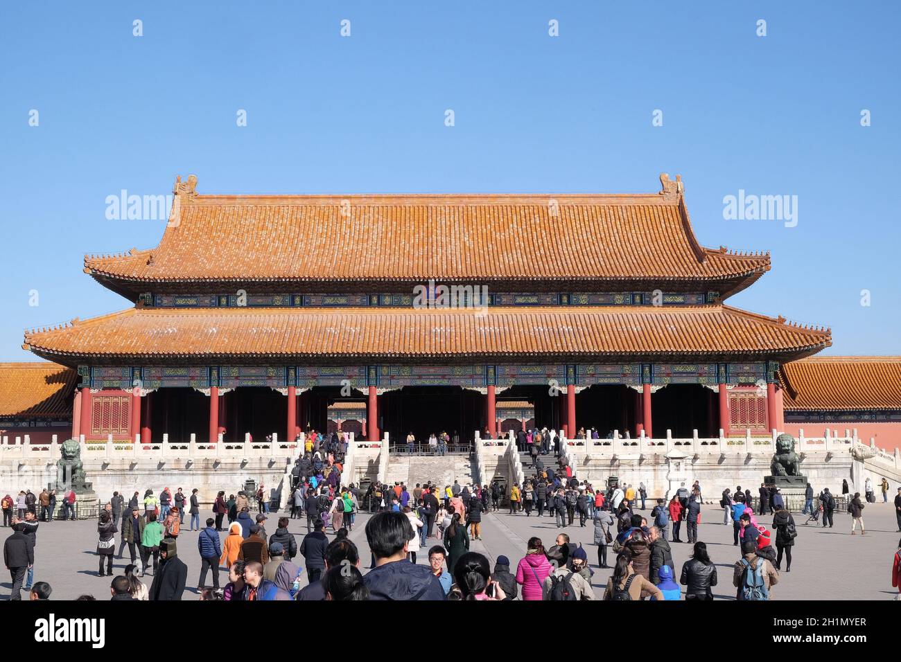Gate of Supreme Harmony in the Forbidden City, Beijing, China Stock ...