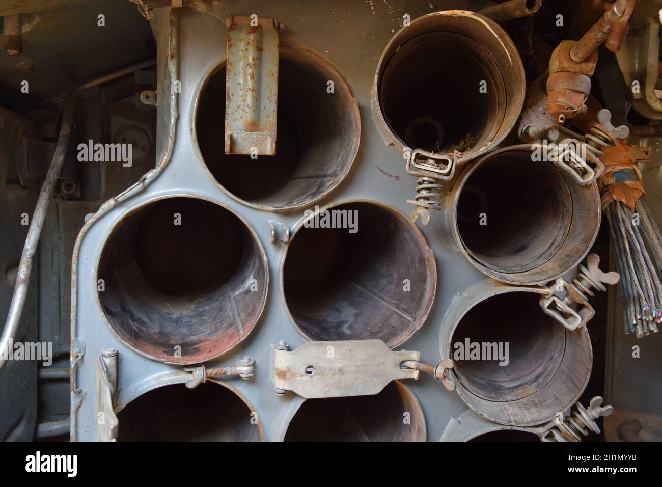 Compartment in the tank for loading shells Stock Photo - Alamy