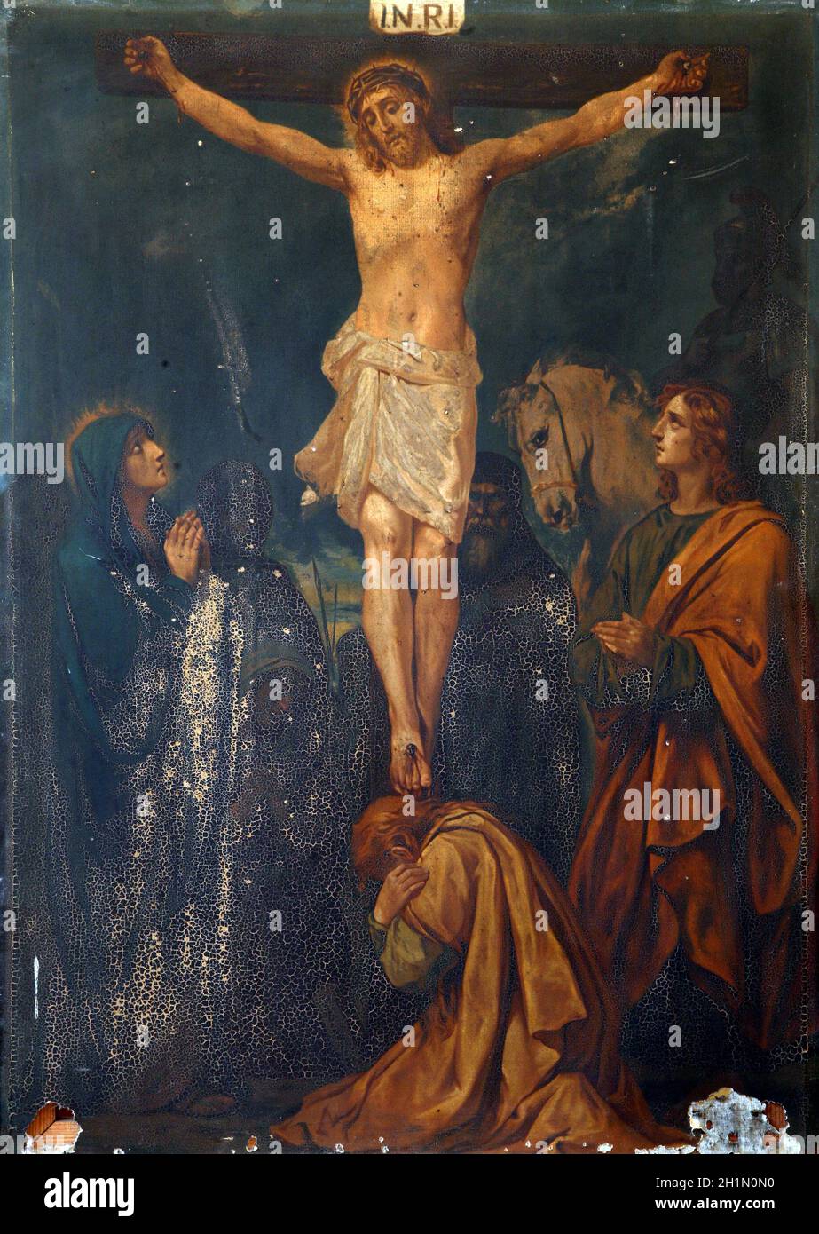 12th Stations of the Cross, Jesus dies on the cross Stock Photo - Alamy