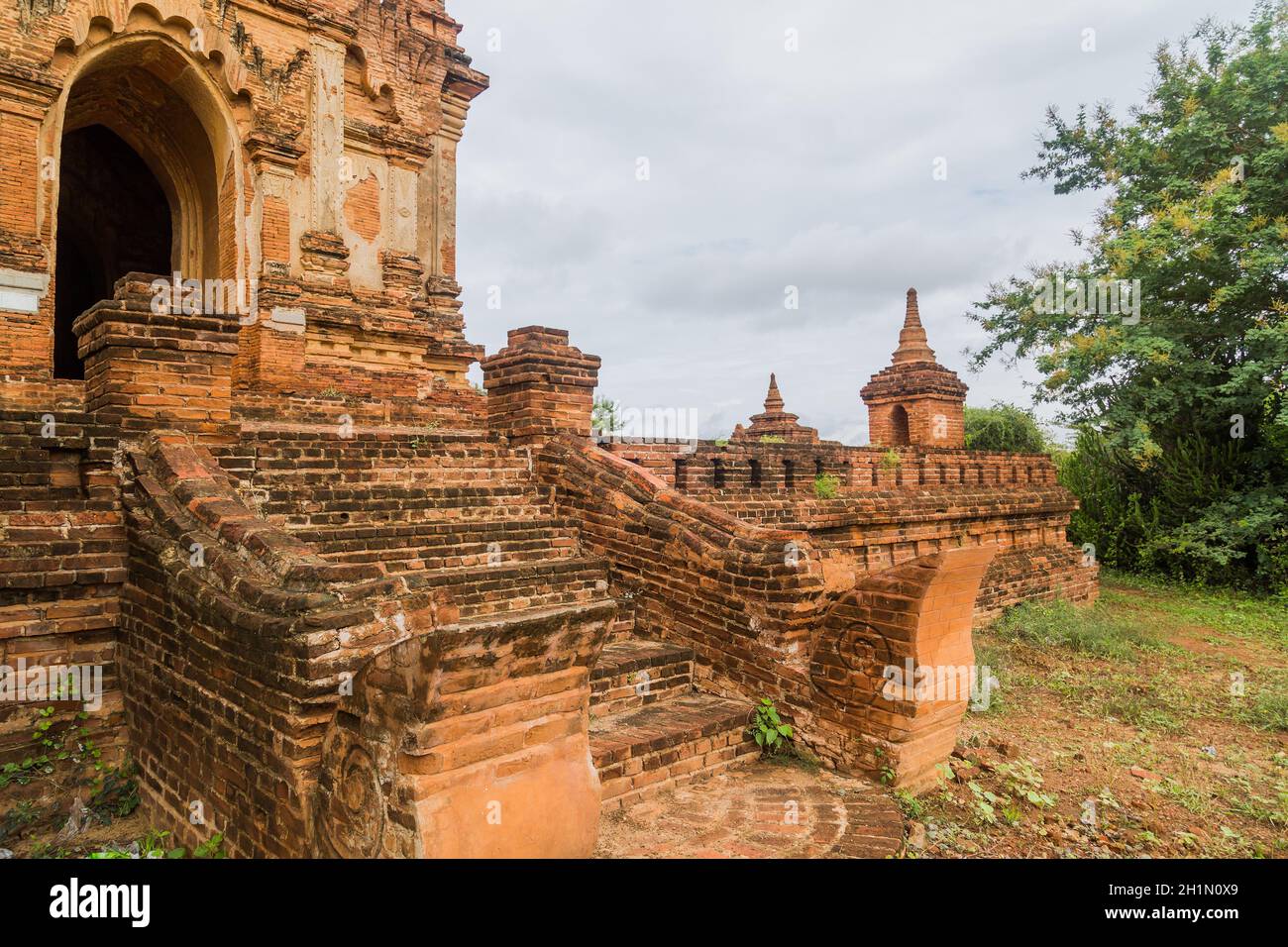 Ancient temple in Bagan, Myanmar. Bagan is an ancient city in central ...