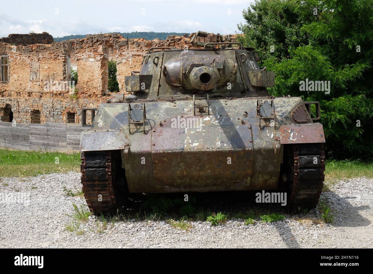 Military tanks Open air museum of the Croatian War of Independence ...