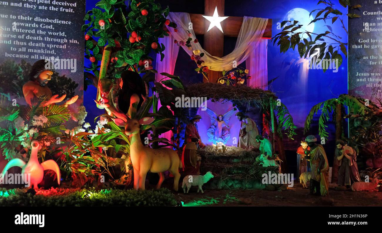 Nativity Scene in the Basilica Bom Jesus, Old Goa, Velha Goa, Goa ...