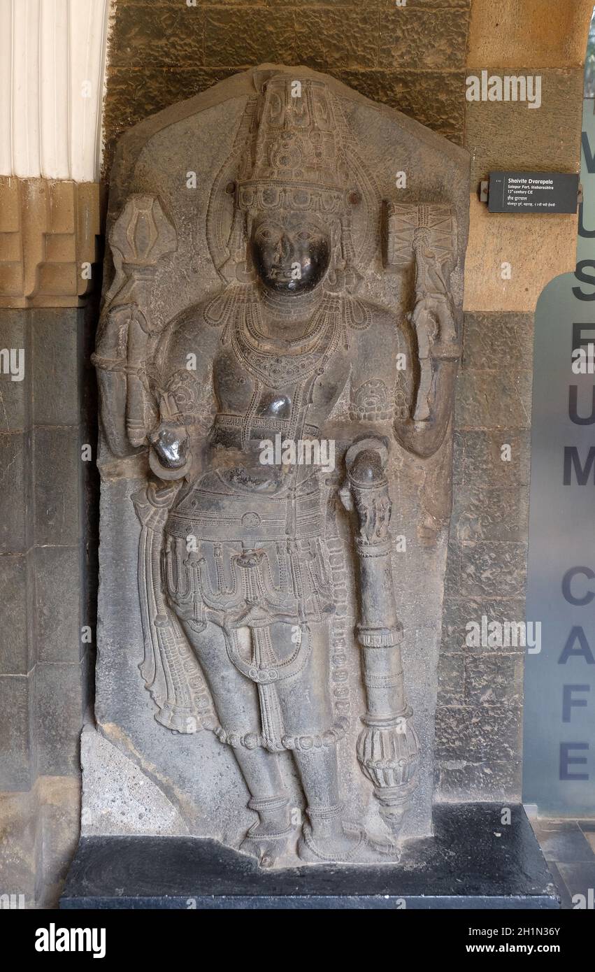 Statue of Shaivite Dvarapala from 12th century exposed in the Prince of ...