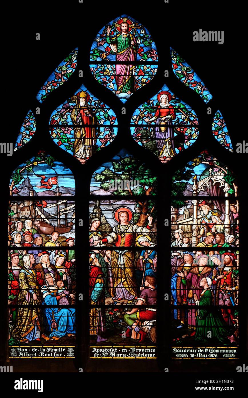 Mary magdalene stained glass window hi-res stock photography and images ...