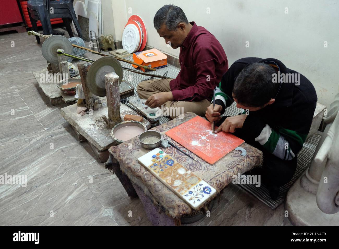 Worker works workshop making hi-res stock photography and images - Alamy