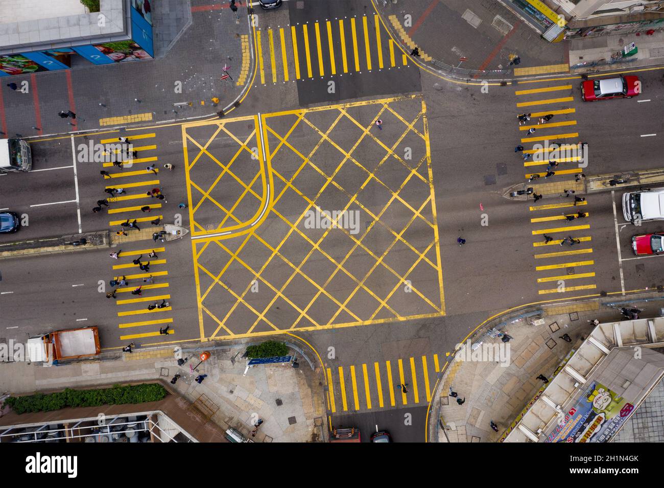 Hong kong intersection aerial hi-res stock photography and images - Alamy