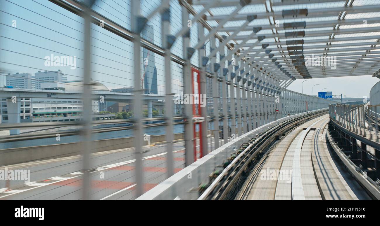 Tokyo, Japan, 07 July 2019: Japan viewed from transit System Stock ...