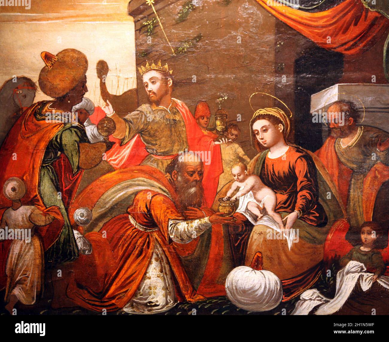 Nativity Scene, Adoration of the Magi Stock Photo - Alamy