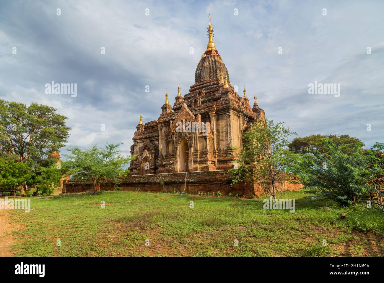 Ancient temple in Bagan, Myanmar. Bagan is an ancient city in central ...