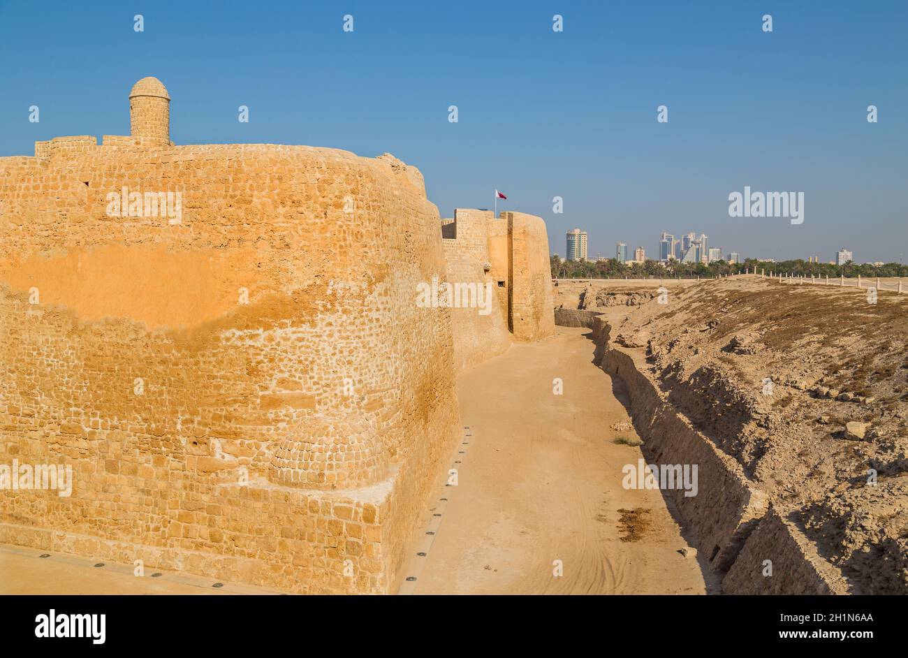 View of the old Arad Fort, in Manama, Muharraq, Bahrain Stock Photo - Alamy