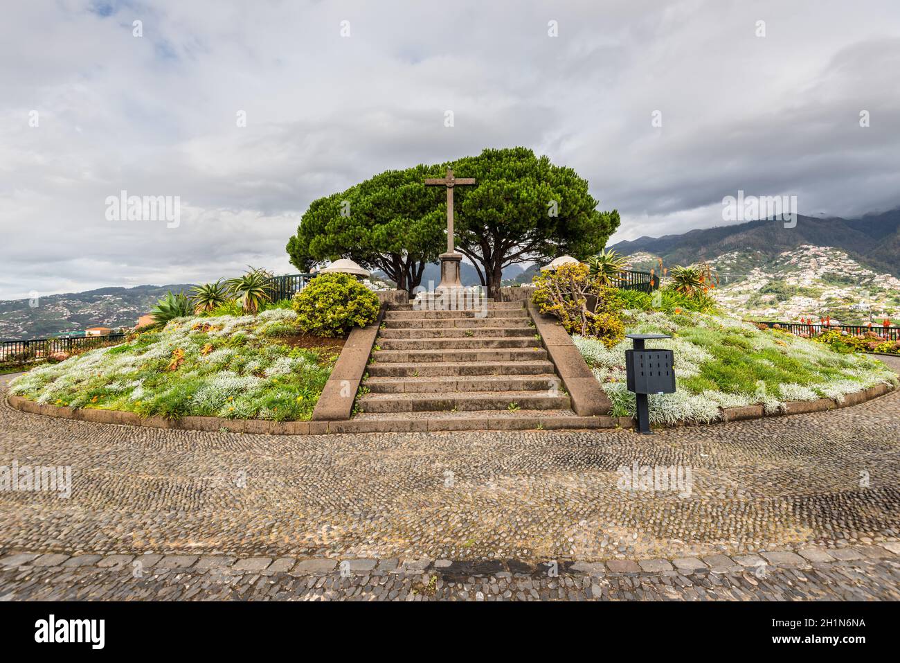 Funchal, Portugal - December 10, 2016: Viewpoint Pico dos Barcelos in ...