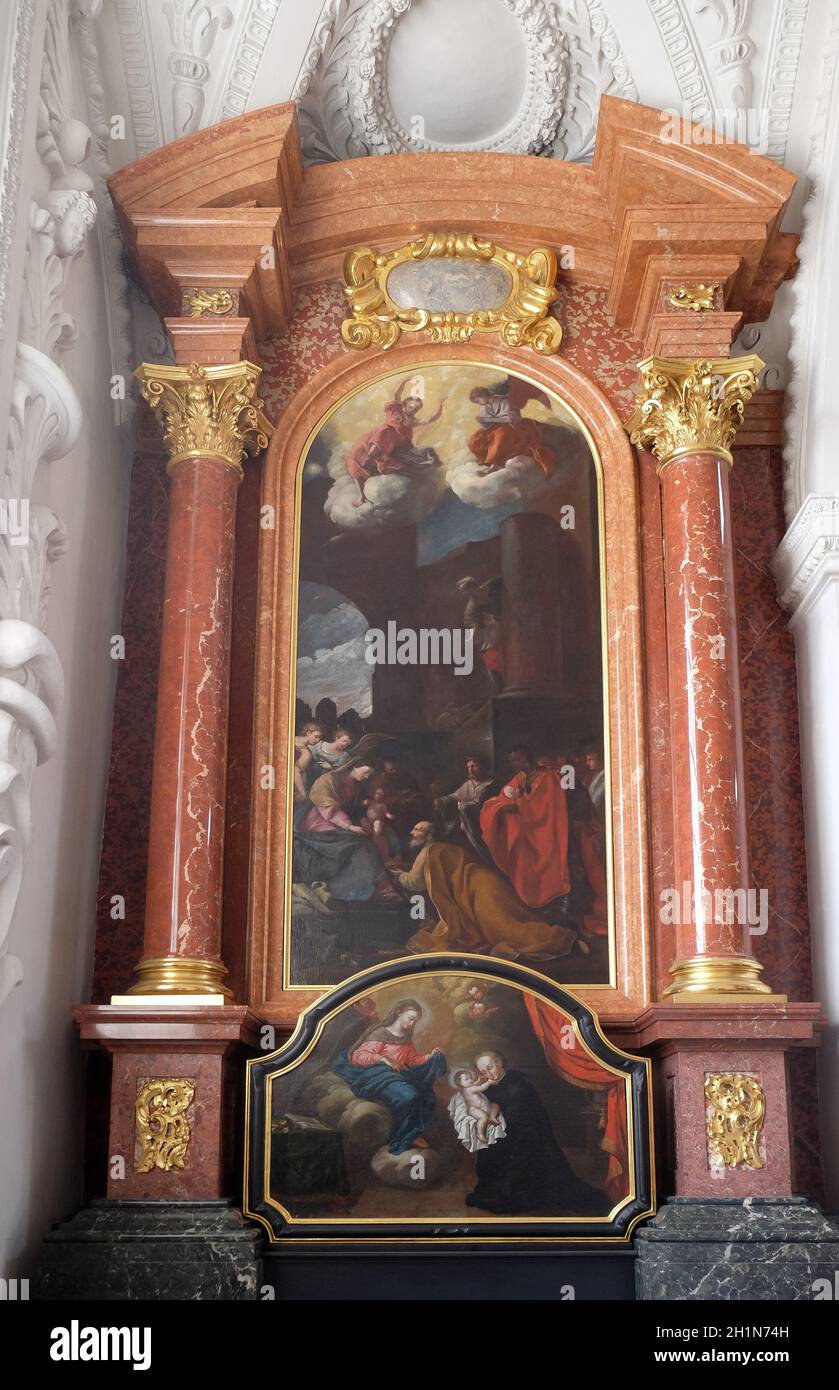 Adoration of the Magi altar in Jesuit church of St. Francis Xavier in ...