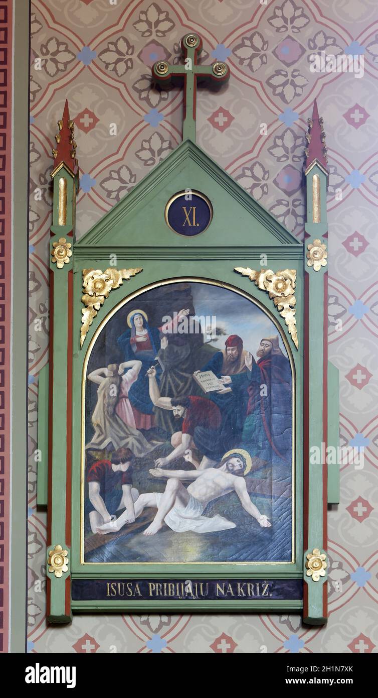 11th Stations of the Cross, Crucifixion, church of Saint Matthew in ...