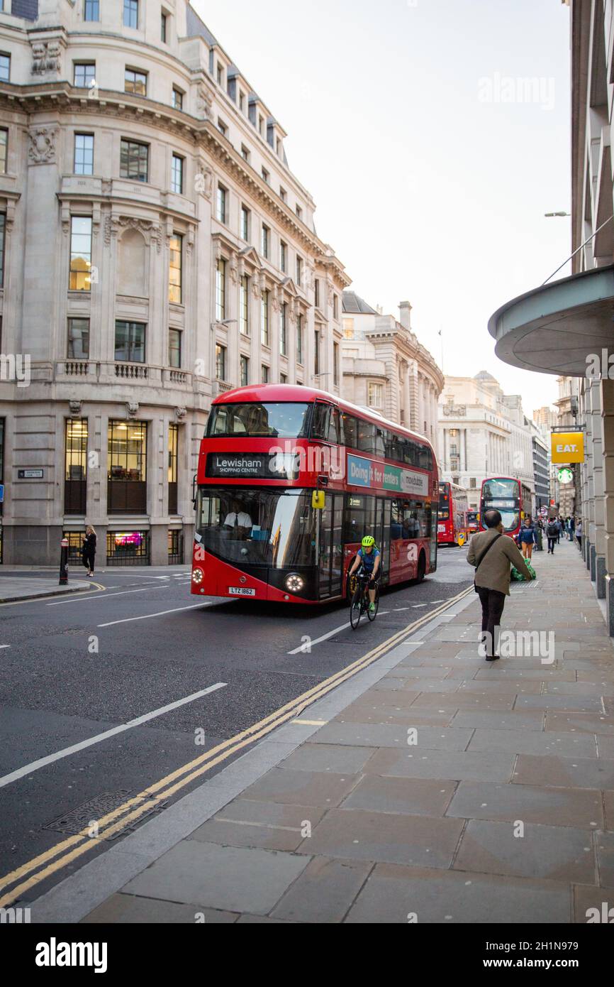 London, UK - February 14, 2020: Buildings with classic architecture in ...