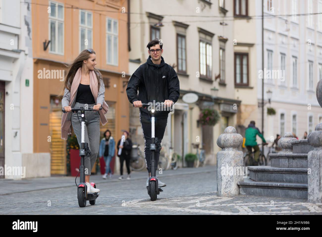 Teenager e scooter hi-res stock photography and images - Alamy
