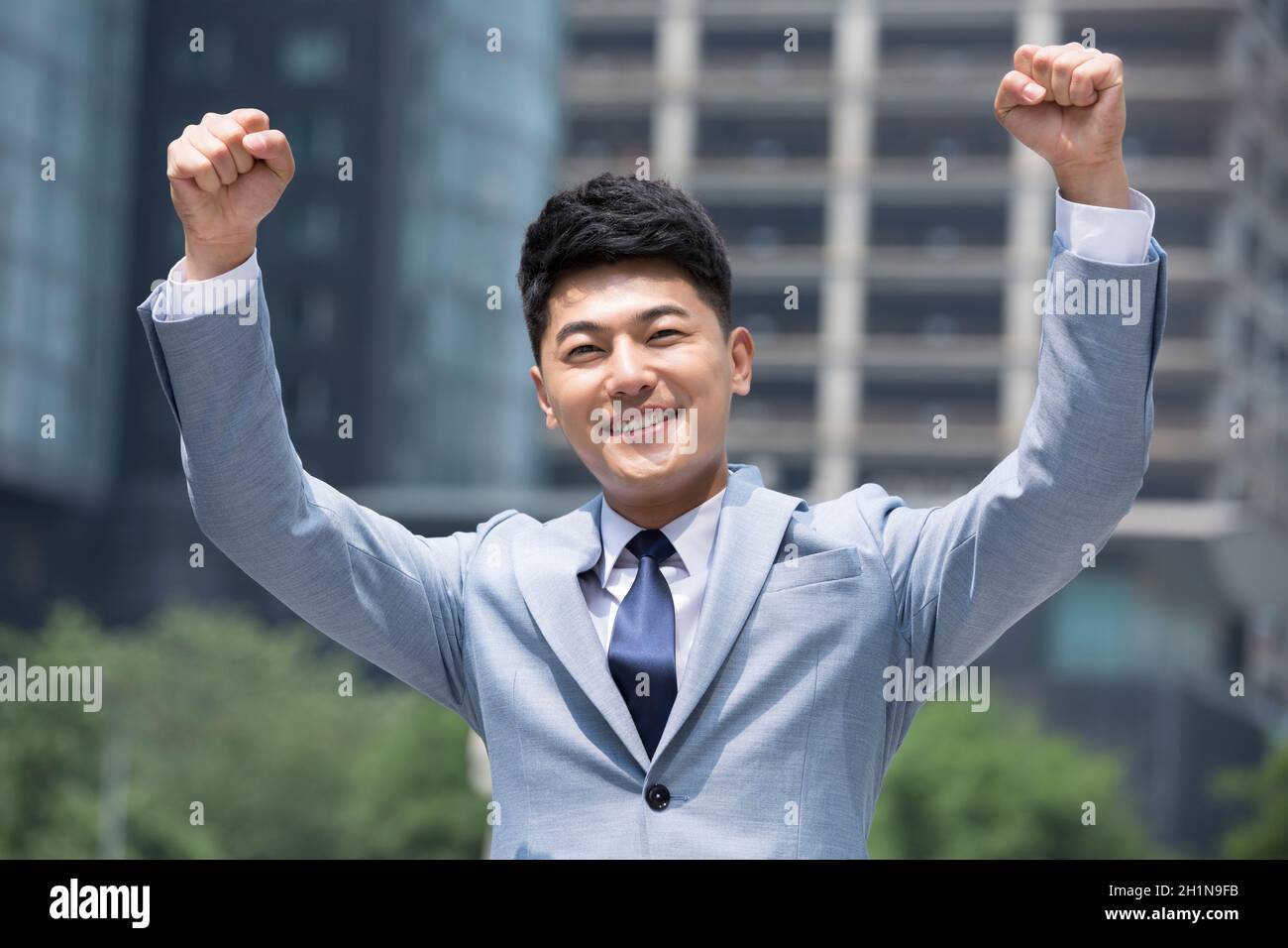Businessman cheering hi-res stock photography and images - Alamy