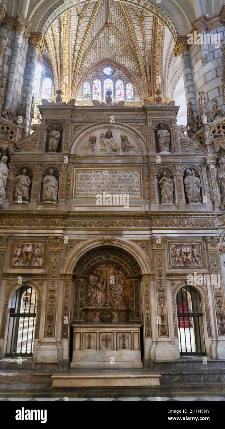 Toledo, Spain - 24 - september - 2020: Interior of Toledo cathedral in ...