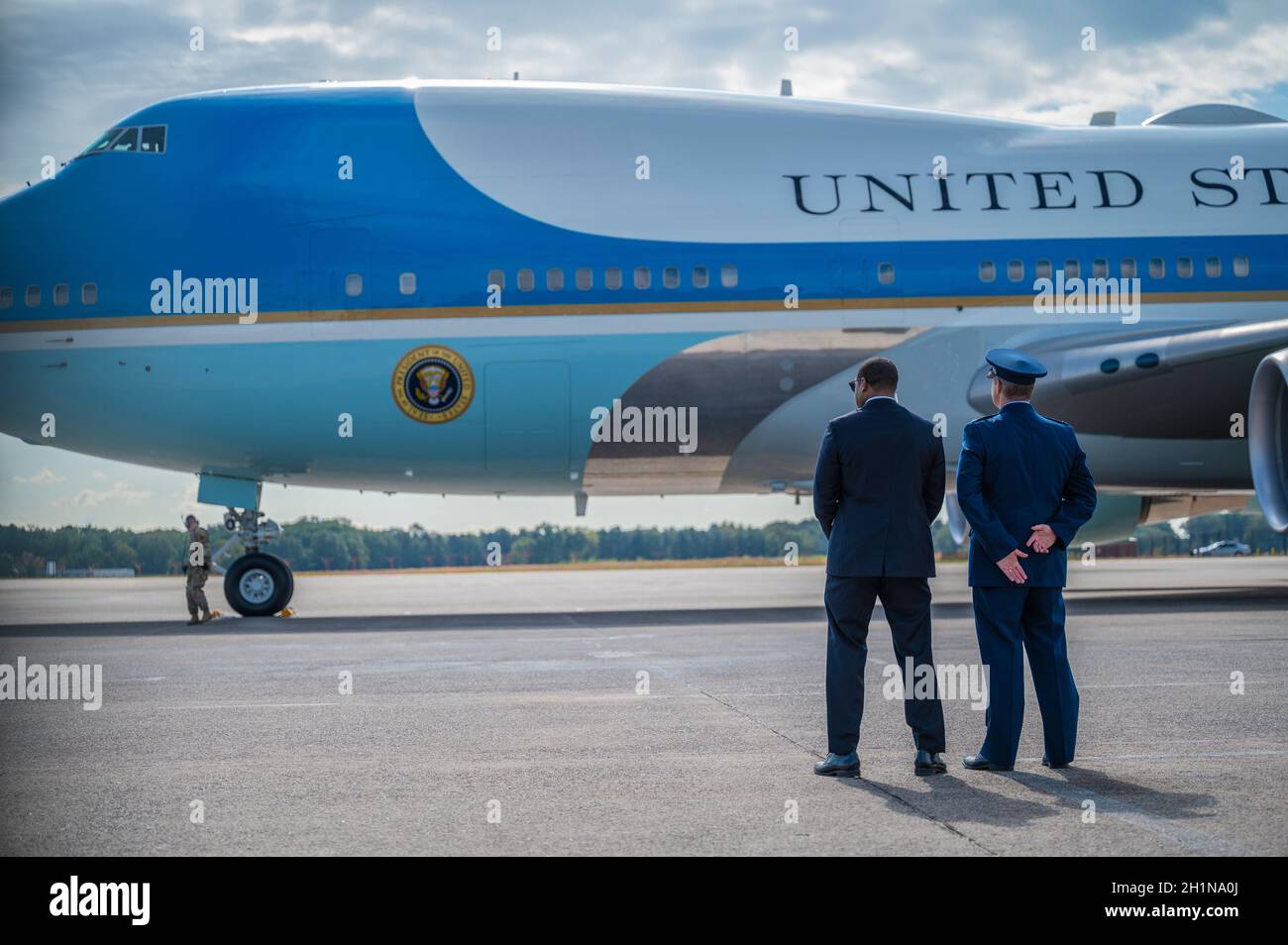 Air Force Col. Stephen Gwinn, commander of the 103rd Airlift Wing, and ...