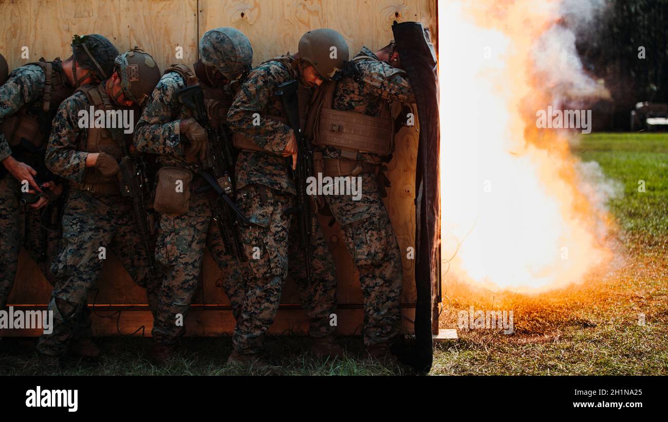 U.S. Marines with 2d Combat Engineer Battalion, 2d Marine Division ...