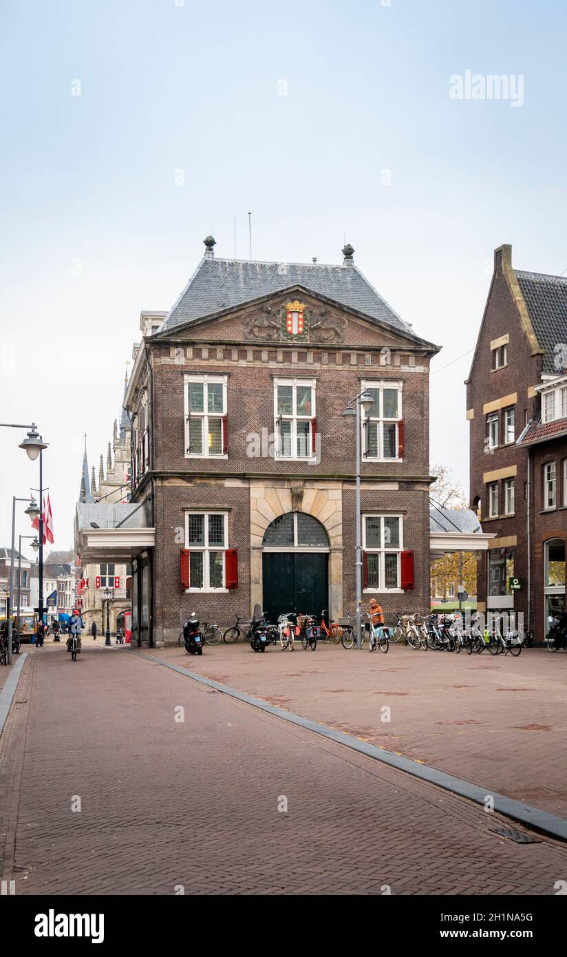 Rear of the Weigh House in the city of Gouda, Netherlands Stock Photo ...