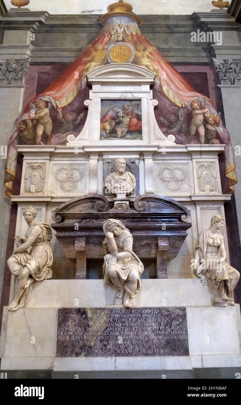 Tomb of Michelangelo, Basilica of Santa Croce (Basilica of the Holy ...