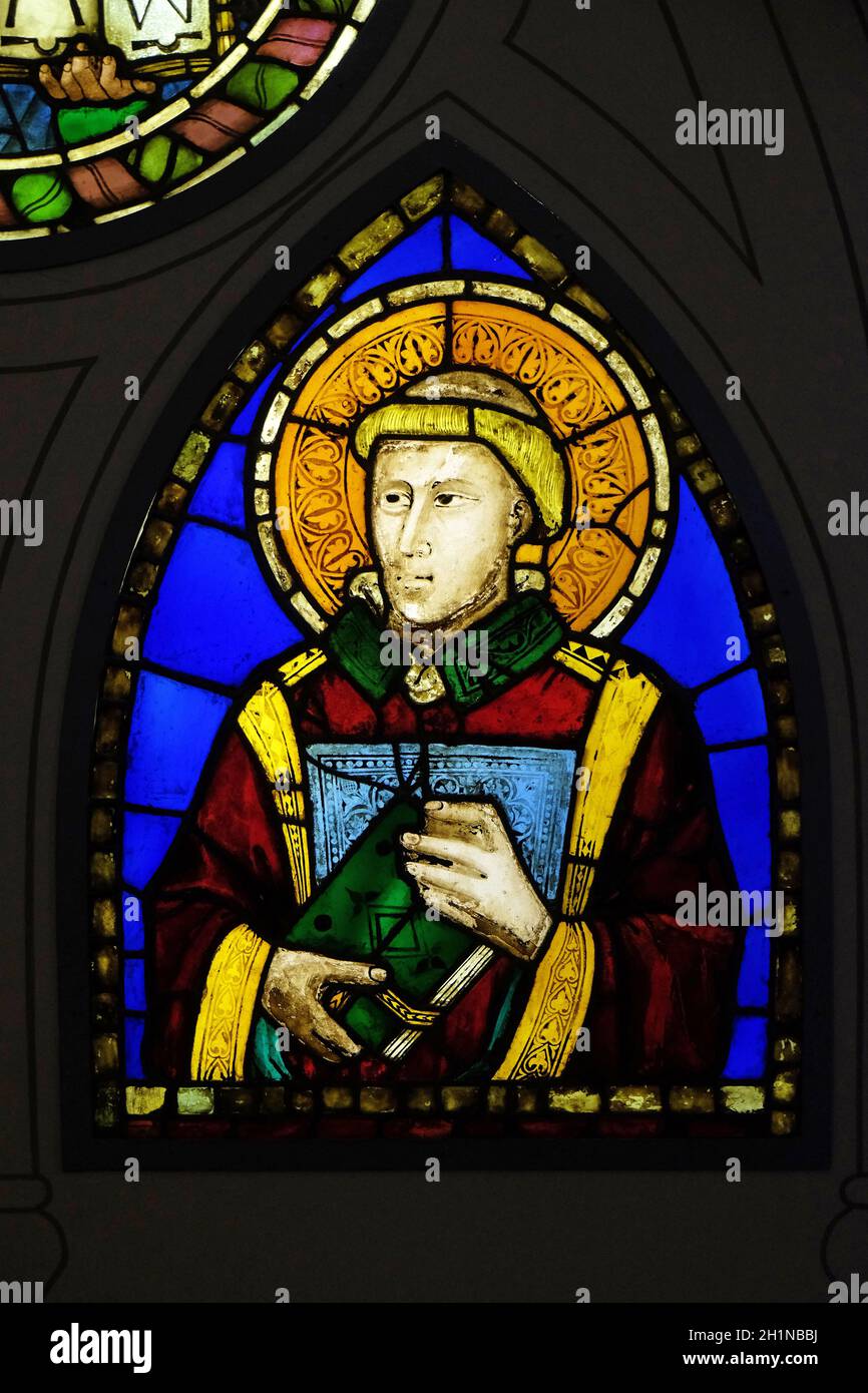 Deacon stained glass window by Pacino di Buonaguida (1280–1340) in the ...