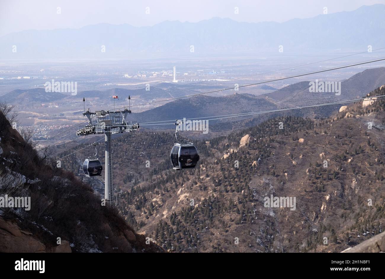 Cable car at the Badaling Great Wall, China Stock Photo - Alamy