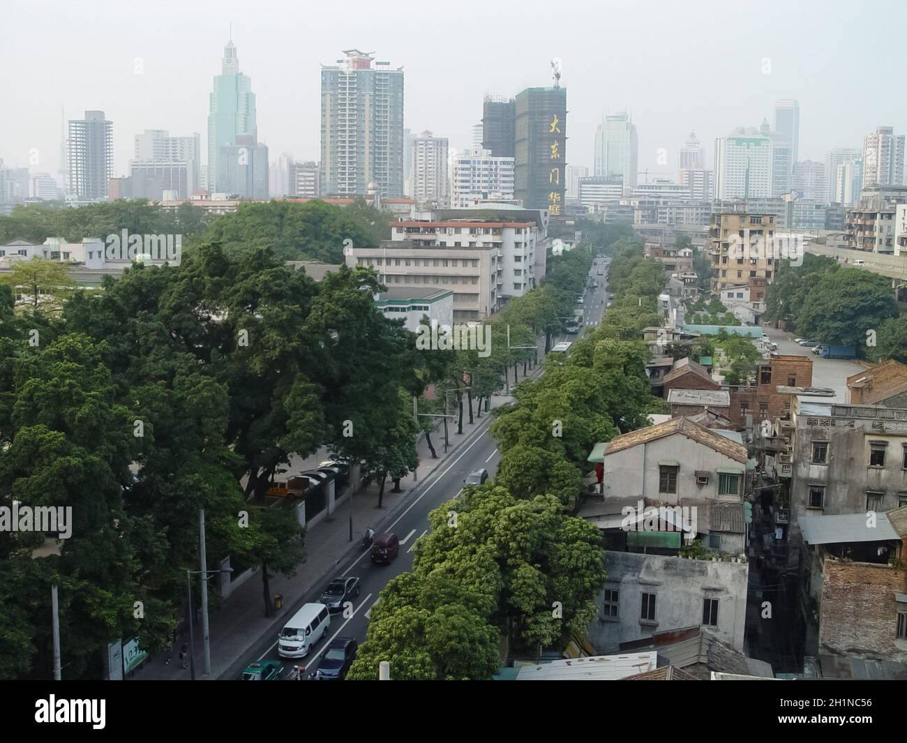 Ancient house and old hong kong street view hi-res stock photography ...