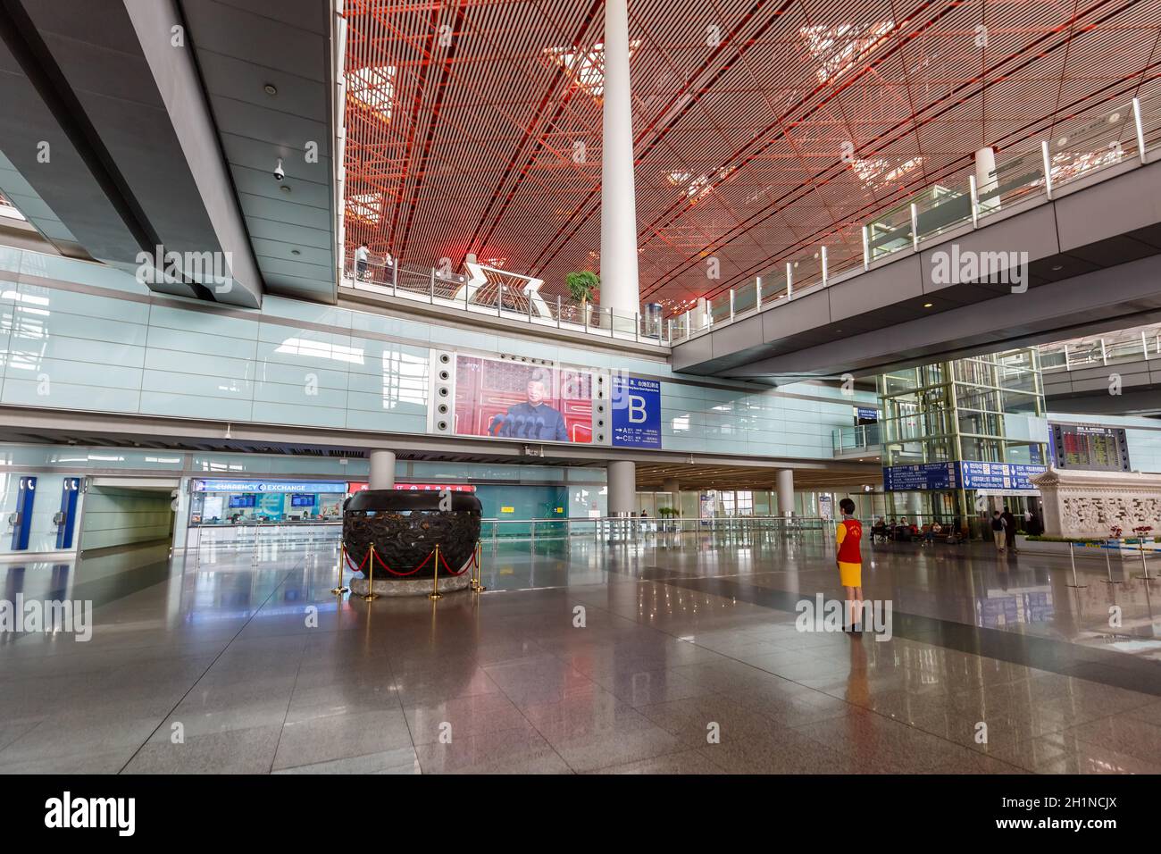Beijing, China - October 1, 2019: Terminal 3 of Beijing Capital Airport ...