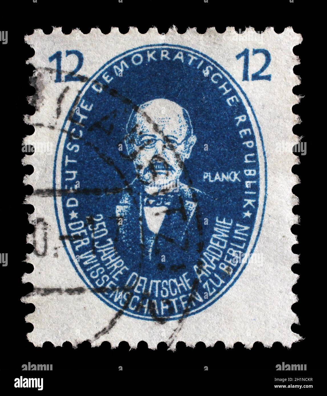 Stamp issued in Germany - Democratic Republic (DDR) shows Max Planck ...