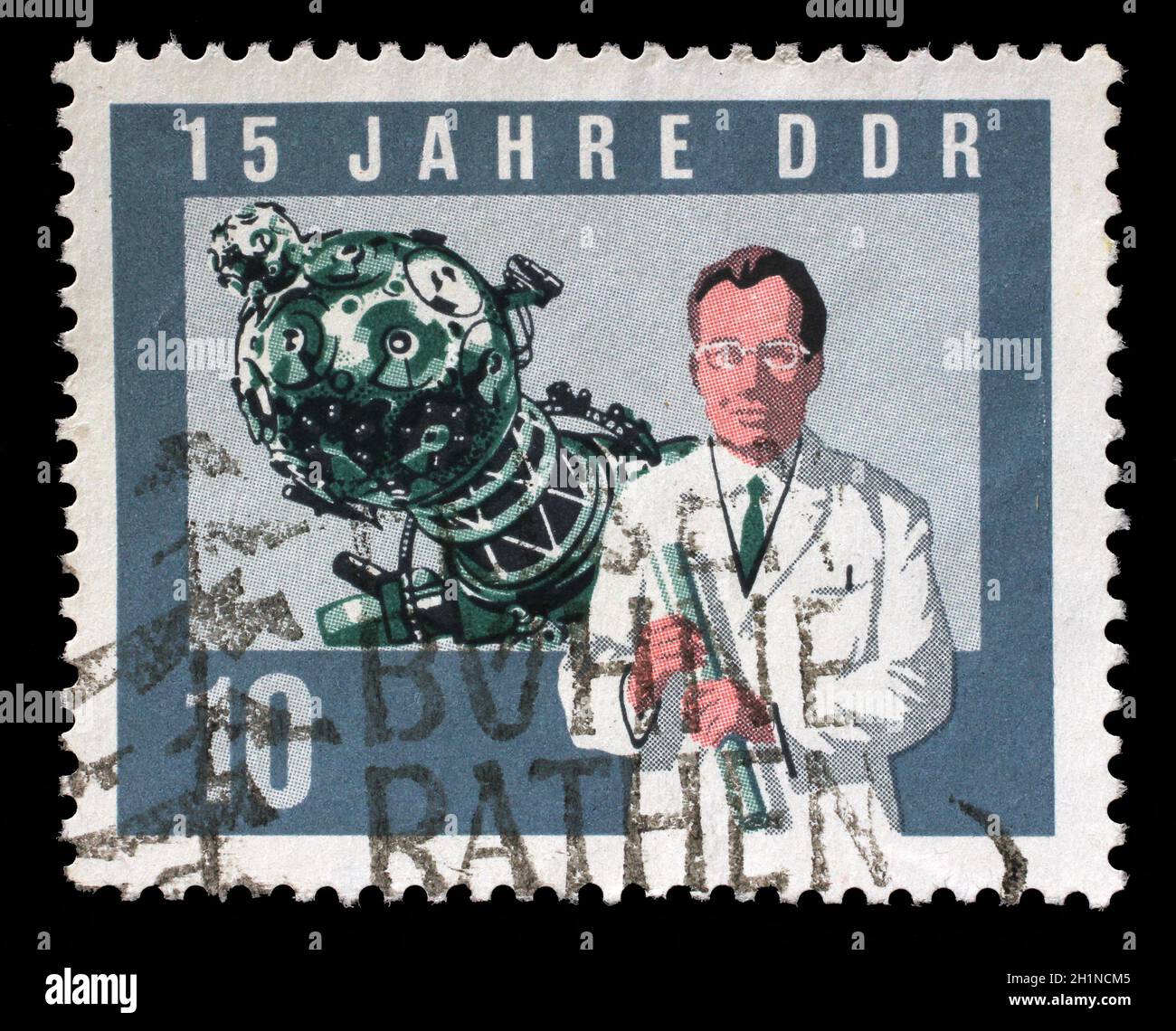 Stamp issued in Germany - Democratic Republic (DDR) shows Technicians ...