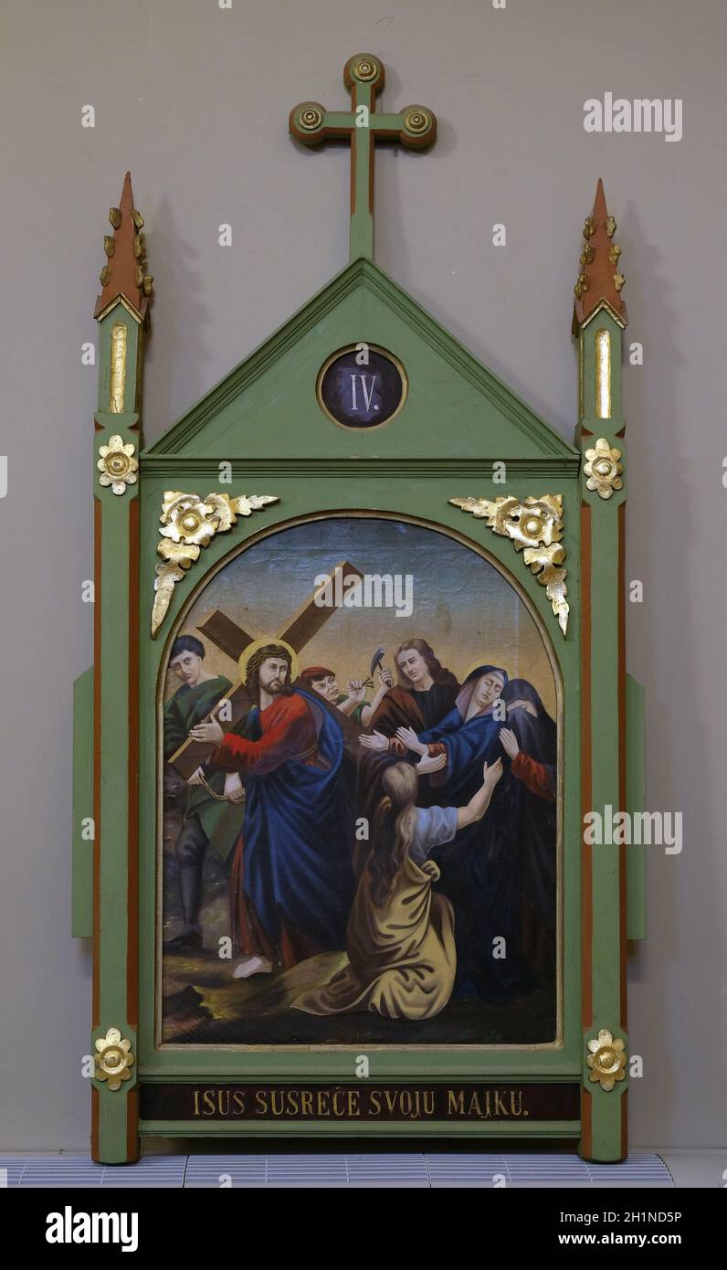 4th Stations of the Cross, Jesus meets His Mother, church of Saint ...