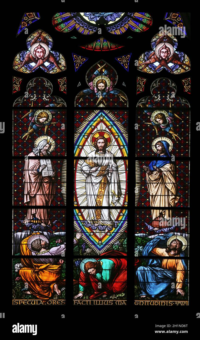 Transfiguration jesus stained glass hi-res stock photography and images ...