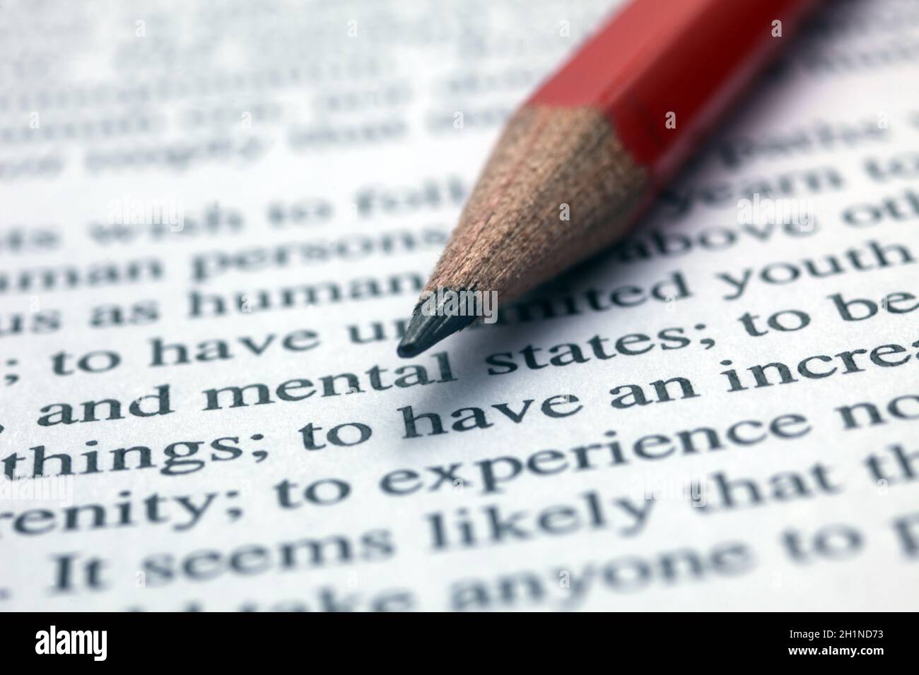 Open book with pencil Stock Photo - Alamy