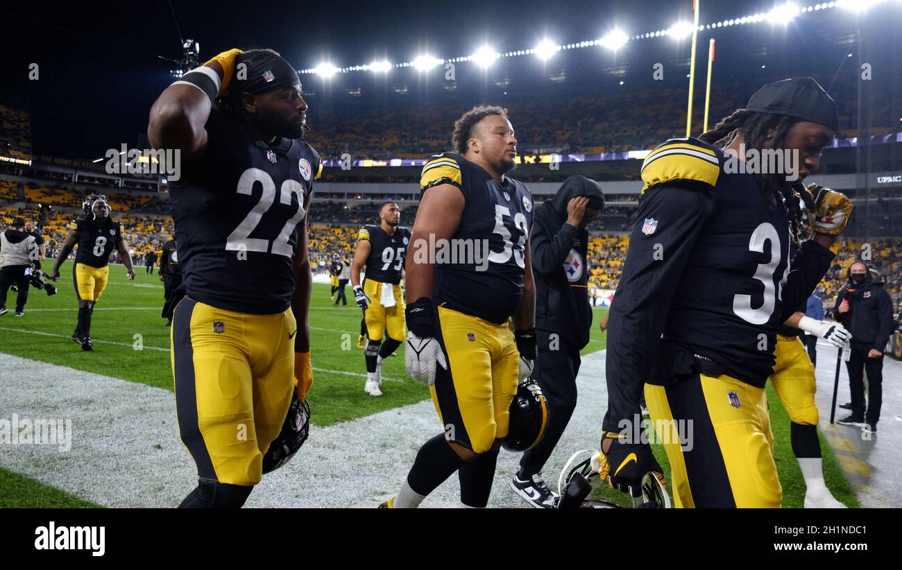 October 17th, 2021: Najee Harris #22 during the Pittsburgh Steelers vs ...