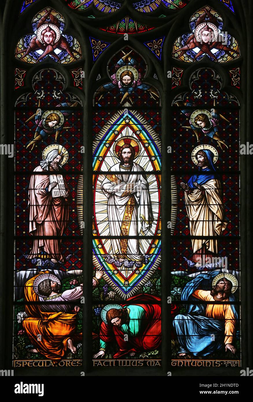 Transfiguration on Mount Tabor, Stained glass in Votiv Kirche (The ...