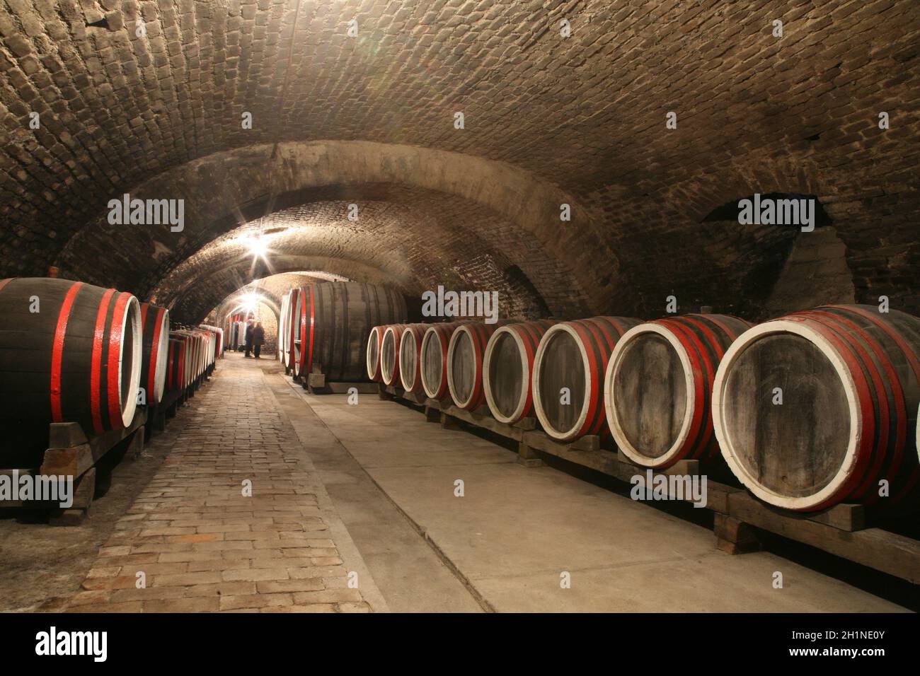 An old wine cellar with barrels Stock Photo - Alamy